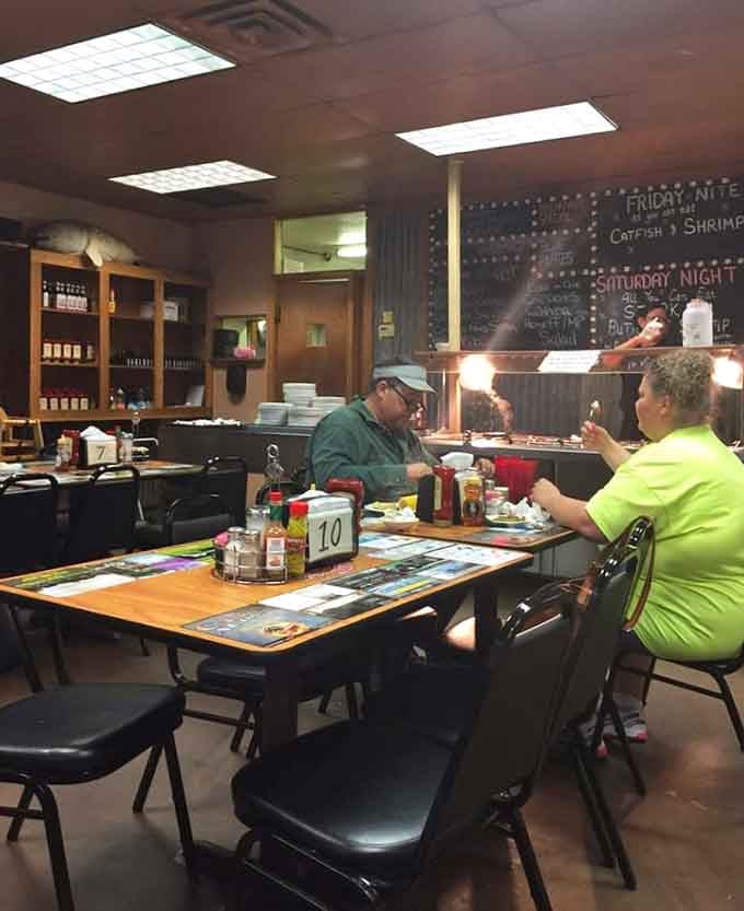 Simple tables, friendly faces, and chalkboard specials set the stage for some seriously good home cooking ahead.