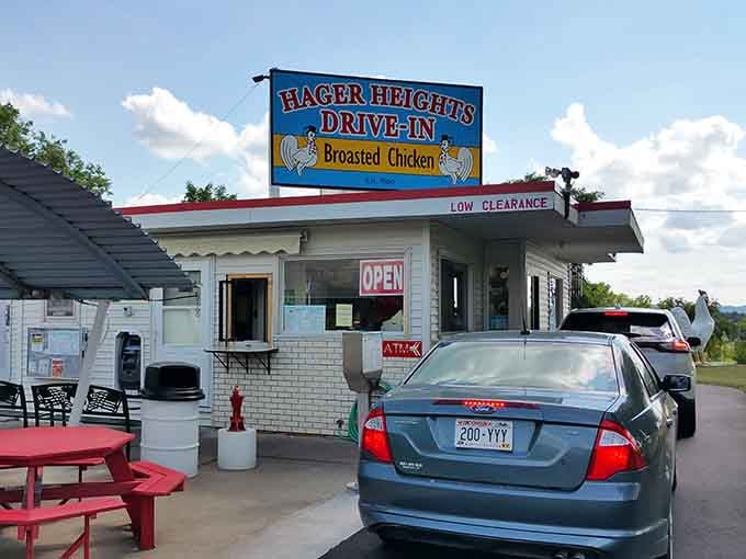 The order window where dreams come true and chicken fantasies become delicious, crispy reality for hungry travelers.