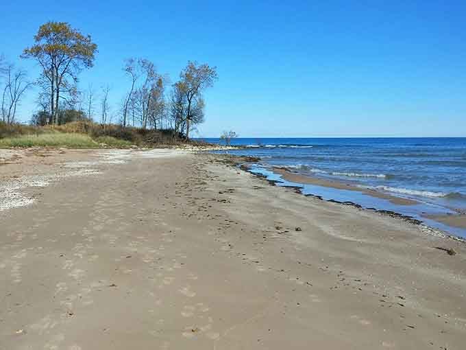 A mile of sandy shoreline that'll make you forget all about those overpriced tropical vacation brochures.