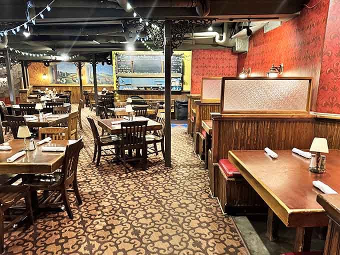 Scottish hunting lodge meets American steakhouse in a basement that somehow feels fancier than most people's living rooms.