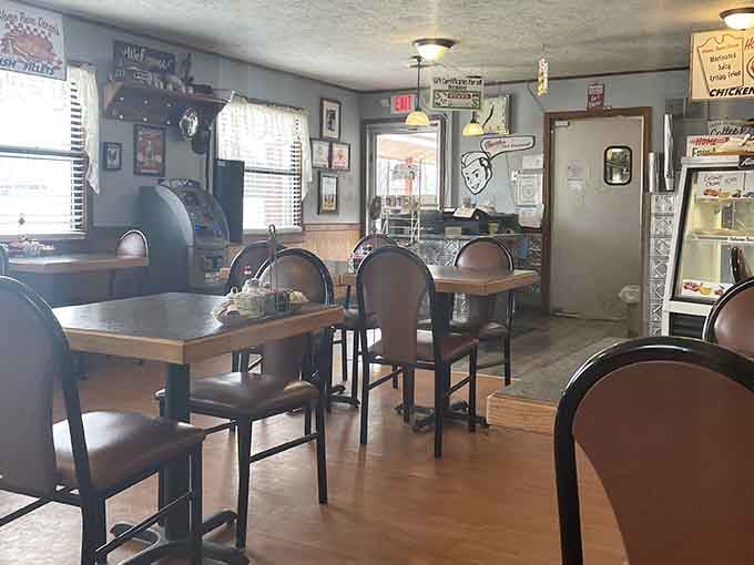 Simple tables, honest chairs, and walls that have witnessed countless perfect mornings over coffee and conversation.