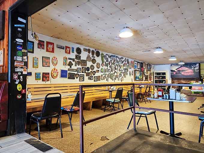 Step inside and you'll find walls covered in quirky art that tells a thousand stories without saying a word.