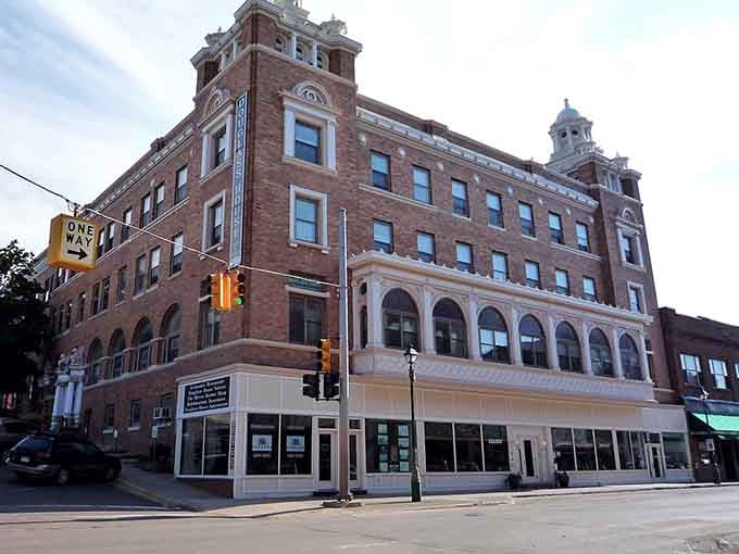 These brick beauties have stood since copper was king, now housing adventures instead of mining offices.