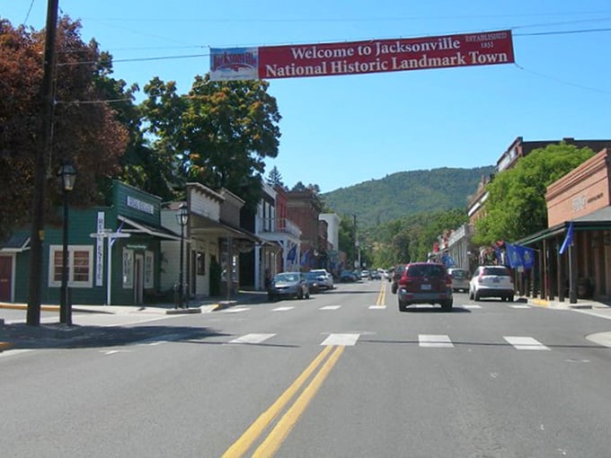 That "National Historic Landmark Town" banner isn't just bragging, it's a promise this place actually keeps.