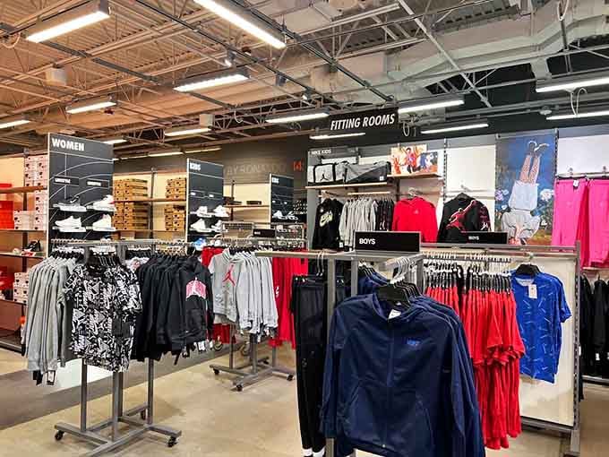 Inside Nike, rows of athletic wear promise to transform you into someone who actually uses their gym membership.