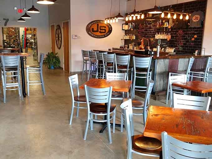 Industrial meets inviting in this beautifully designed space where craft spirits and community come together perfectly.