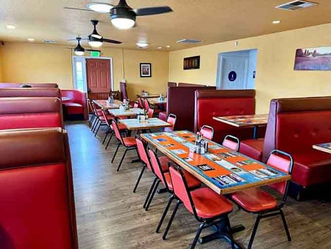 Classic booths and warm lighting create the perfect setting for a memorable meal with family or friends.