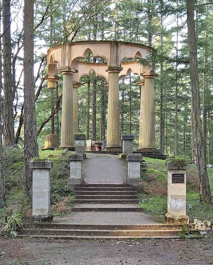 Those limestone pillars frame the sky like nature's own cathedral, minus the collection plate and uncomfortable pews.
