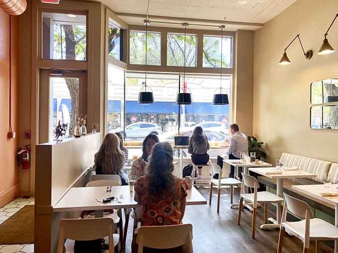 Sunlight streaming through those windows makes everything taste better, or maybe that's just the exceptional food talking.