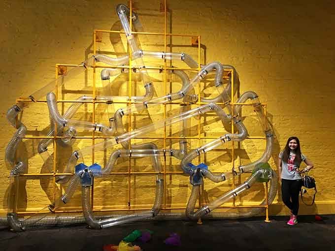 This mesmerizing contraption launches scarves through tubes like some kind of beautiful, physics-defying magic trick you'll watch repeatedly.