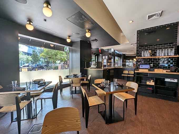 Modern meets cozy in this sleek dining space where Wagyu beef takes center stage and your comfort comes in second.