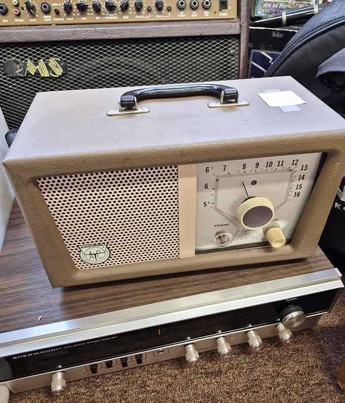 This portable radio once brought families together for evening entertainment, back when "streaming" meant water from a faucet.
