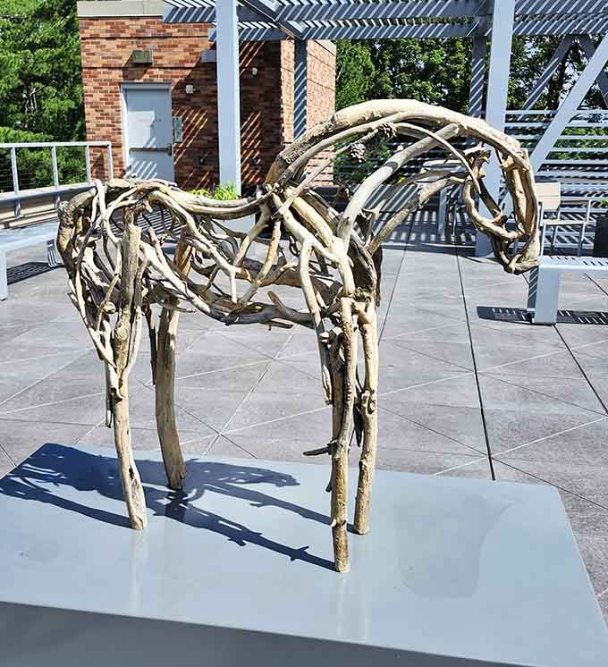 This driftwood horse sculpture proves that art doesn't need a saddle to take you somewhere extraordinary.