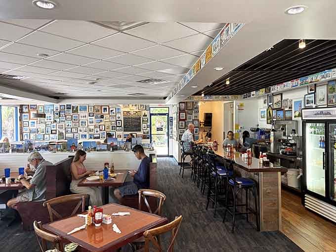Wall-to-wall memories and photographs create a cozy time capsule where breakfast happens to be spectacular.