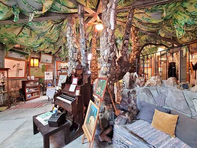 When trees become load-bearing architecture, you know you've entered somewhere wonderfully weird and Oregon-approved.