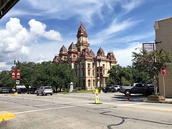 That courthouse isn't just pretty architecture, it's the beating heart of a town built on smoke and tradition.