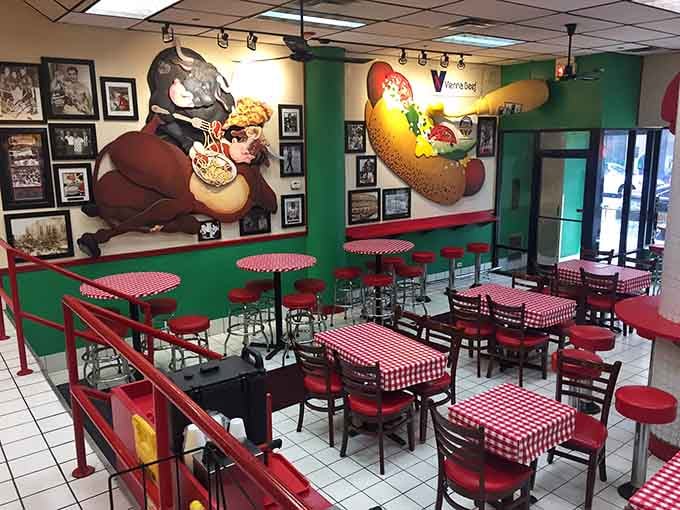 Green walls, checkered tables, and a wrestling mask: this is where Chicago's soul comes to eat lunch.