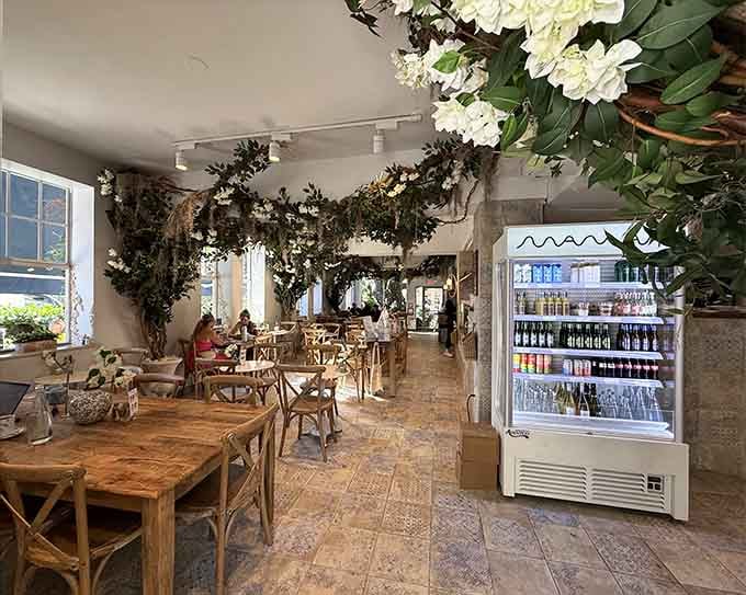 Step inside and suddenly you're in a French garden where the trees never lose their leaves and pastries multiply.