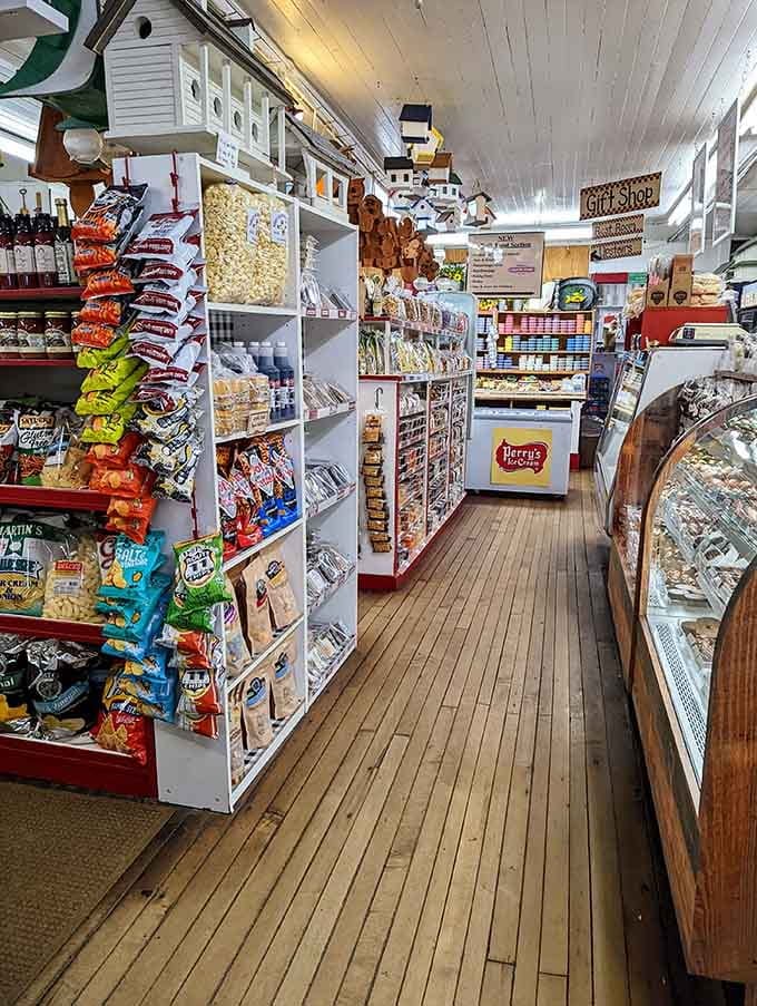 Those creaky wooden floors and beadboard ceilings create the kind of authentic country store atmosphere that modern chains can only dream about.