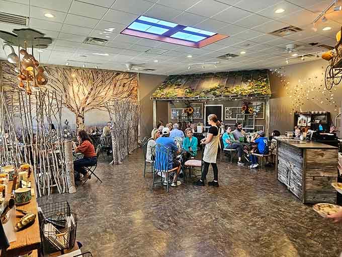 Step inside and suddenly you're dining in an enchanted forest where the pancakes are real and calories are imaginary.