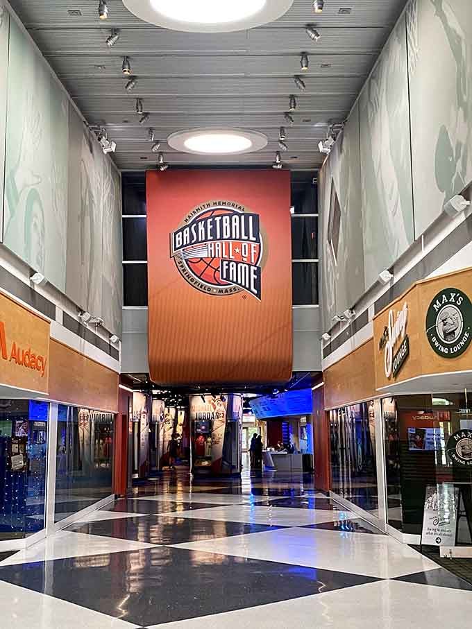 Those polished floors and soaring ceilings make you want to grab a ball and start dribbling immediately.