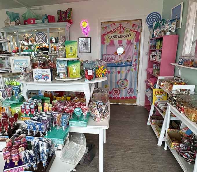 Step into a candy wonderland where every shelf tells a colorful story and your inner child takes over.