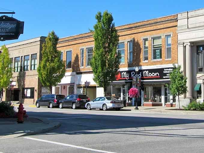 Downtown Nappanee stretches out like a Norman Rockwell painting come to life, complete with actual charm instead of corporate fakery.