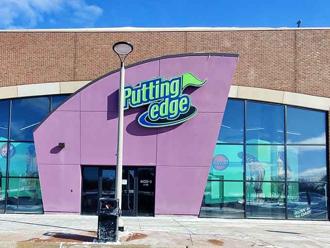 From the outside, you'd never guess the glowing adventure waiting just beyond those purple walls and glass doors.