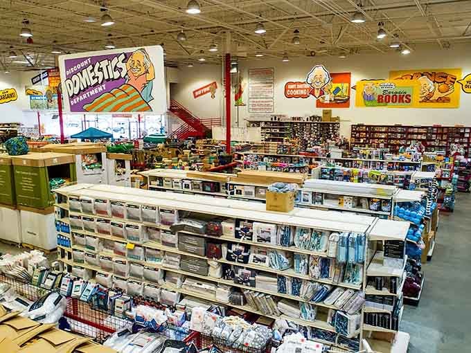 Colorful signs guide you through aisles of treasures where every turn reveals another deal you can't resist.