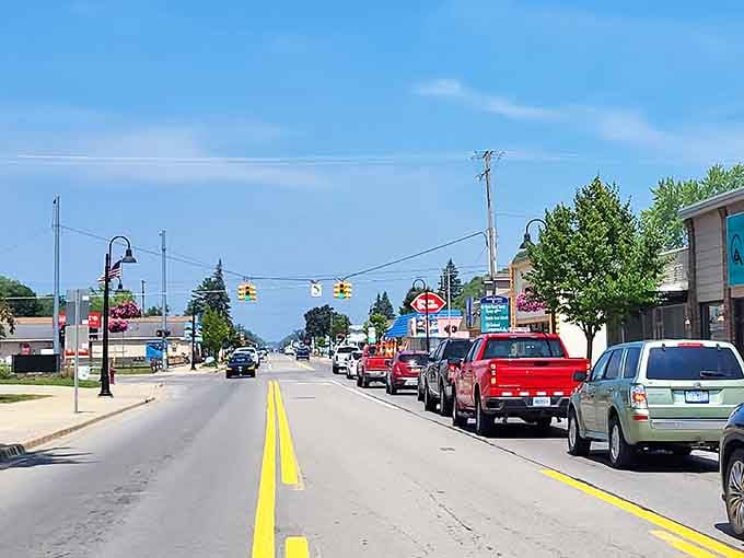 Downtown Oscoda moves at a pace that lets you actually enjoy your coffee instead of spilling it while sprinting.