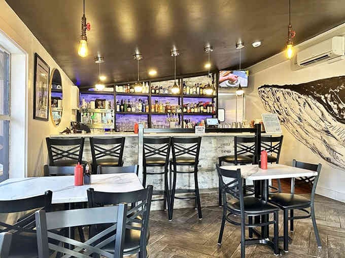 The cozy interior proves that great seafood doesn't need fancy surroundings, just serious commitment to quality.