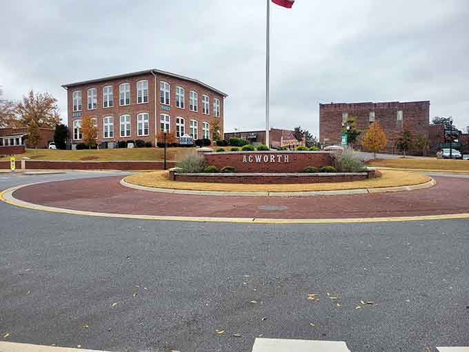 Downtown Acworth welcomes you with small-town charm and the promise of forgotten camping supplies nearby.