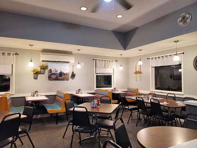 Modern comfort meets classic diner charm in a space that actually wants you to stick around awhile.