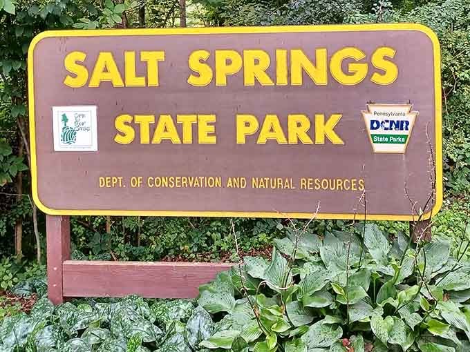 Your GPS might struggle to find this place, but that yellow sign is your golden ticket to paradise.