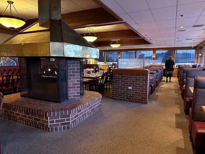 Classic steakhouse vibes with cozy booths and warm lighting, the perfect setting for serious carnivores.