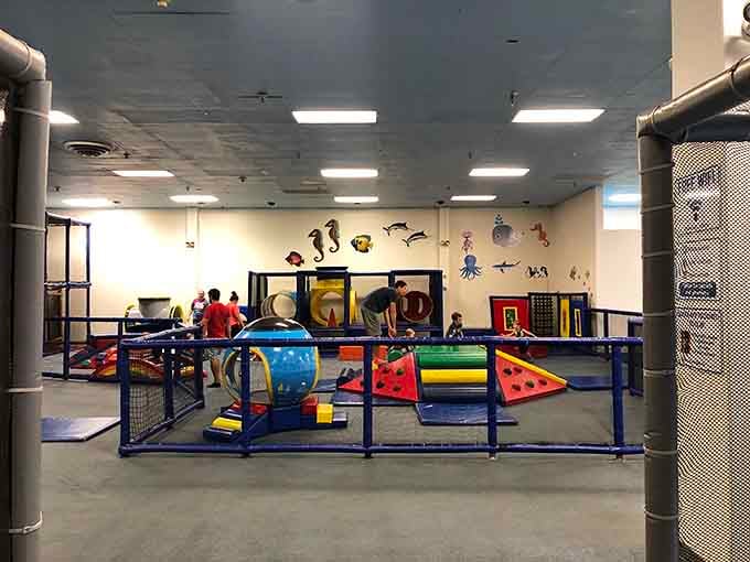 The toddler zone keeps little ones safe from bigger kids who haven't discovered their brakes yet.