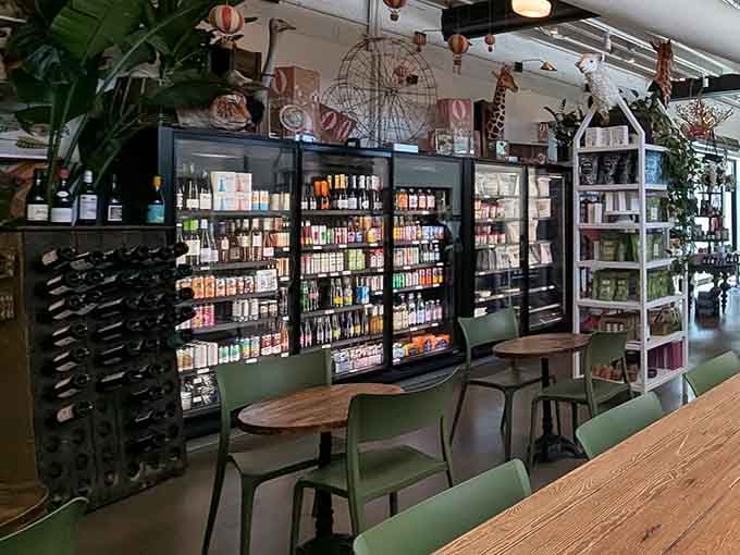 Step inside where whimsy meets sugar rush, and those decorative touches overhead remind you that life's too short for boring restaurants.