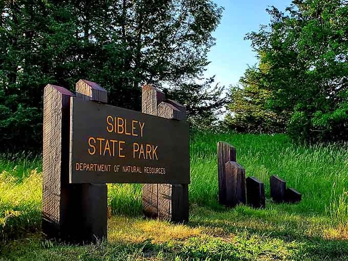 This sign marks the gateway to your next favorite escape, where nature does all the heavy lifting for relaxation.