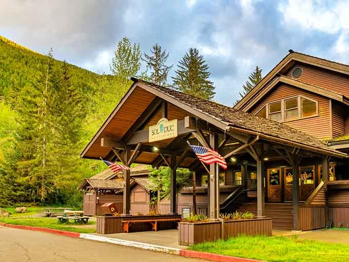 The main lodge welcomes you like an old friend, promising warmth, comfort, and absolutely zero pretension required.
