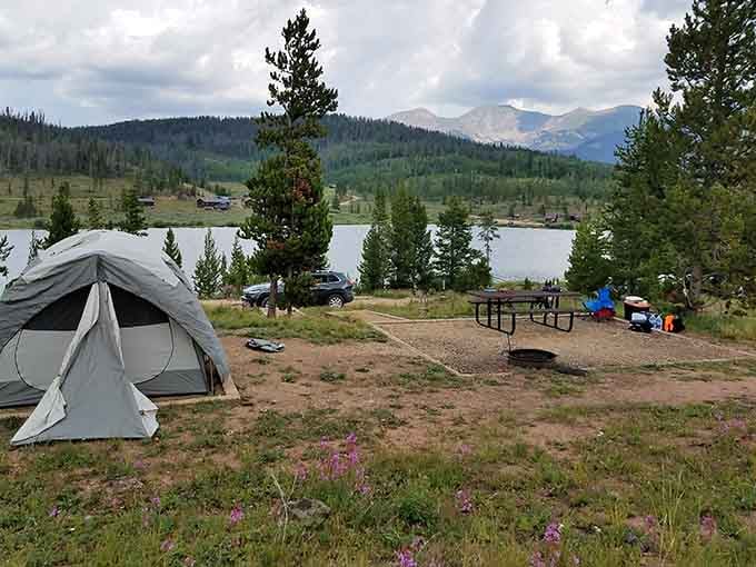 Lakeside camping at State Forest State Park means waking up to views that beat any hotel room ever.