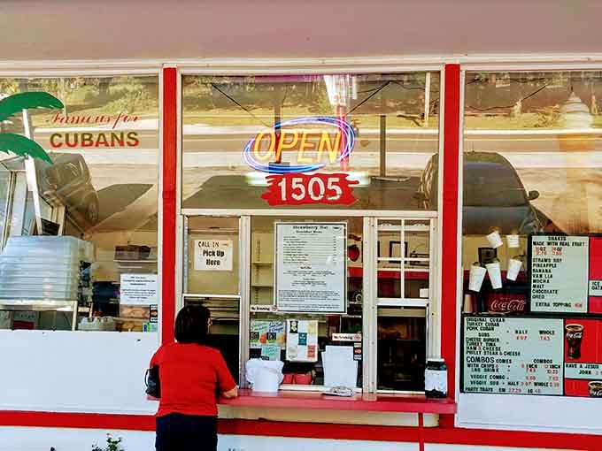 Order at the window where dreams of three-foot Cubans become delicious, overwhelming reality for hungry travelers.