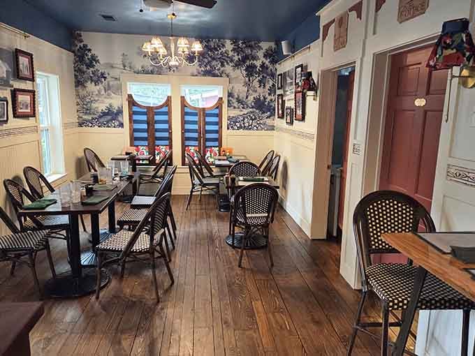 Inside, the cottage charm continues with walls that whisper stories and tables that have hosted countless perfect brunches.