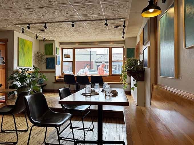 Light, art, plants, and thoughtful design create a space where you'll want to linger long after your plate's empty.