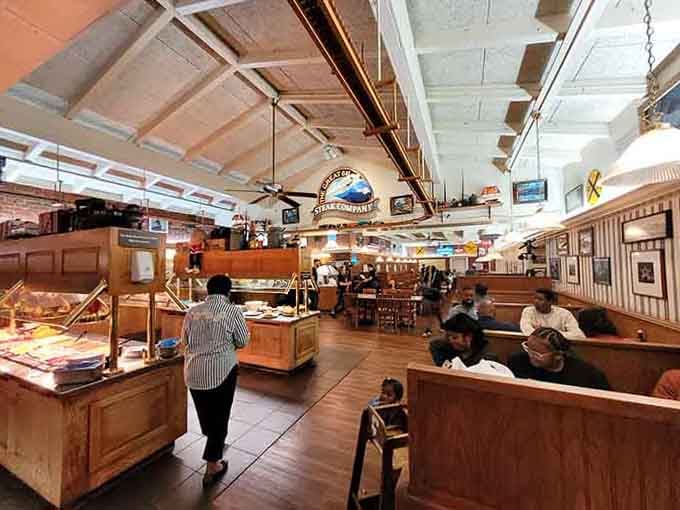 Step inside and it's like dining in the world's most delicious train station, complete with soaring ceilings and authentic charm.