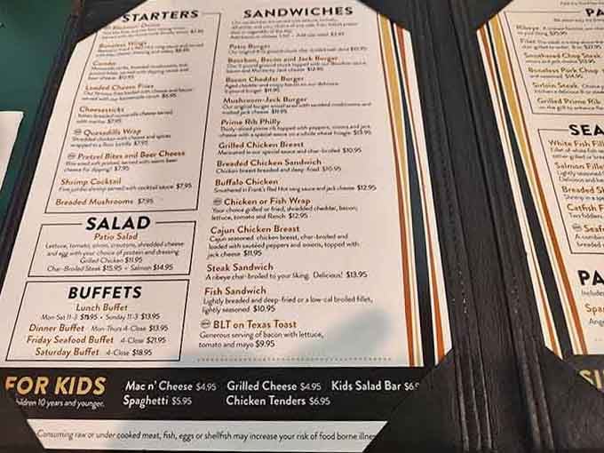 When a menu offers everything from ribeye to catfish, you know the kitchen isn't playing around with options.
