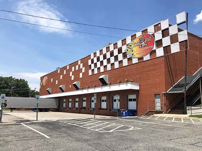 That checkered pattern on the building isn't subtle, but then again, neither is the adrenaline rush waiting inside.