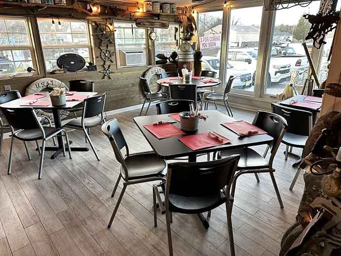 Those windows overlooking the Maurice River aren't just for show; they're your dinner's commute to work.