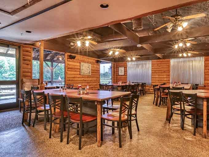 Wood-paneled walls and ceiling fans set the stage for serious seafood without any pretense whatsoever.