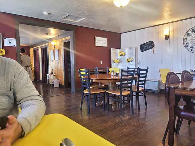 The kind of welcoming dining room where strangers become regulars and every seat feels like the best one.