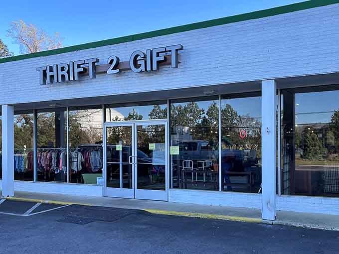 That green stripe across the storefront isn't just decoration, it's your beacon to bargain hunting bliss.